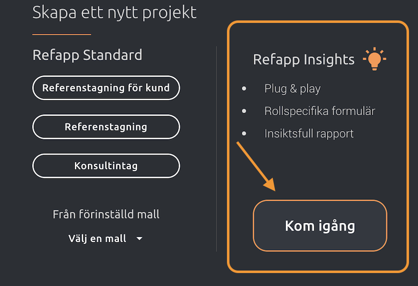 Hur använder jag Insights i mina Refapp projekt?